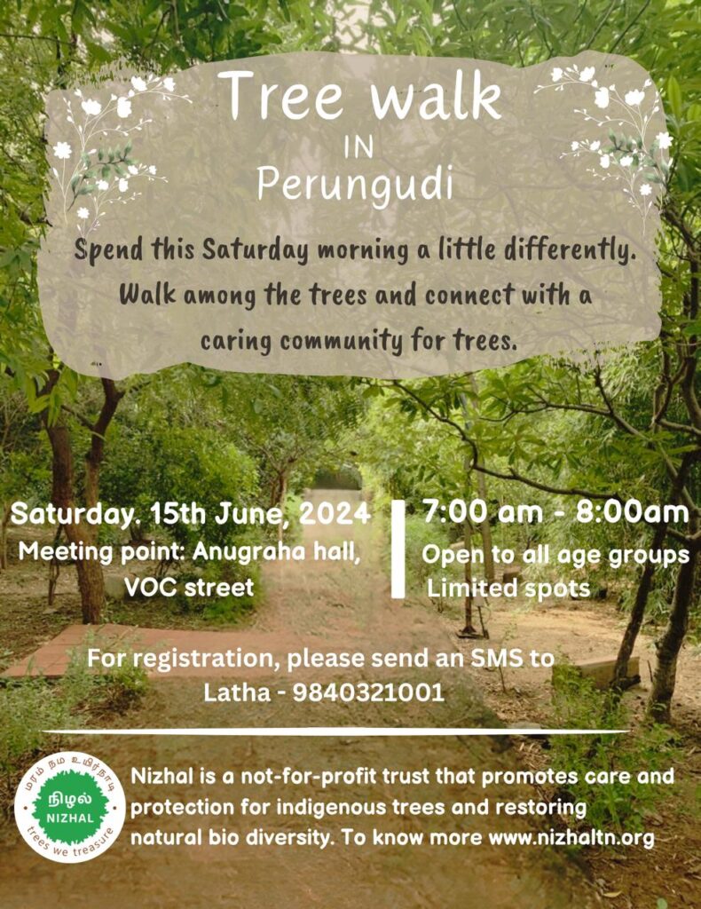 Tree walk in Perungudi. Spend this Saturday morning a little ...